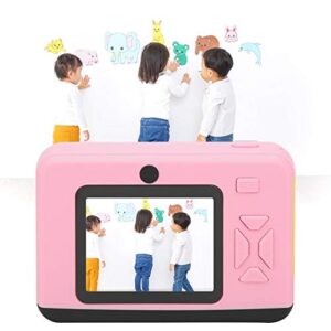 Aoutecen Anti‑Drop Children Camera, 20MP HD Children Camera IPS Screen Anti‑Drop for Gift(Pink)