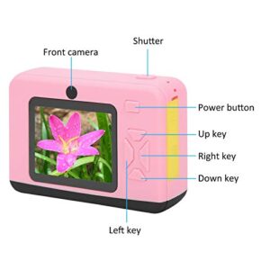 Aoutecen Anti‑Drop Children Camera, 20MP HD Children Camera IPS Screen Anti‑Drop for Gift(Pink)