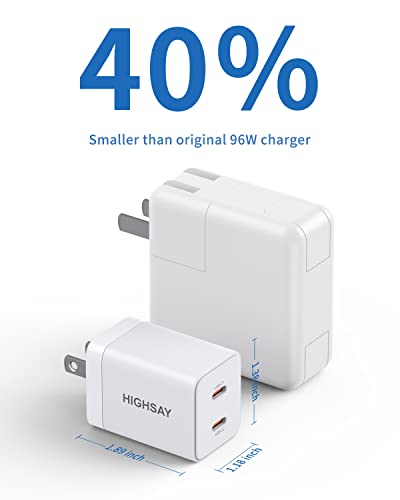 USB C Charger Block PD 3.0 Double C Charger Block 40W Fast Charger Dual USB C Wall Plug w/Foldable Plug, 2-Port (20W+20w) Charger Block USB C for iPhone 14/13 Pro Max, iPad, Galaxy, Pixel etc.