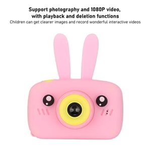 Toddlers Camera, Interactive Kids Digital Camera Toy Portable Mini Bunny Appearance Shockproof with Lanyard Charging Cable for Girl