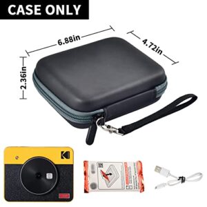 Print Camera Case for Kodak Mini Shot 3 Retro 4PASS Wireless Instant Camera & Photo Printer, Picture Printer Carrying Storage Bag Holder Fits for Kodak Mini 3 Retro (Box Only)