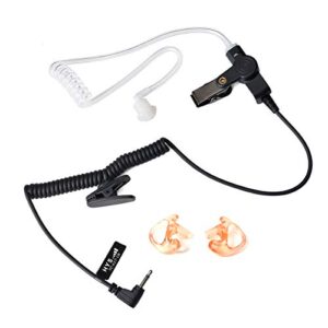 2.5mm surveillance listen only earpiece covert acoustic coil tube headset for walkie talkies ham transceiver,radio speaker mic jacks