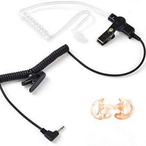 2.5mm Surveillance Listen Only Earpiece Covert Acoustic Coil Tube Headset for Walkie Talkies Ham Transceiver,Radio Speaker Mic Jacks