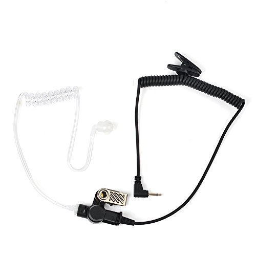 2.5mm Surveillance Listen Only Earpiece Covert Acoustic Coil Tube Headset for Walkie Talkies Ham Transceiver,Radio Speaker Mic Jacks