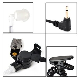 2.5mm Surveillance Listen Only Earpiece Covert Acoustic Coil Tube Headset for Walkie Talkies Ham Transceiver,Radio Speaker Mic Jacks