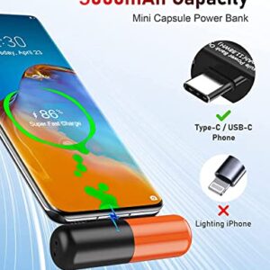 Cute Portable Charger for Android Phone 5000mAh Mini Power Bank USB C Compatible with Samsung Galaxy S22 Z Flip3 S20,S10,S9,S8,Note 20/10/9/8,Moto Z3/2,LG V35/G8/7/5,Nintendo Switch,Google Phone etc