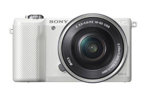 Sony Alpha a5000 Mirrorless Digital Camera with 16-50mm OSS Lens (White) (Renewed)