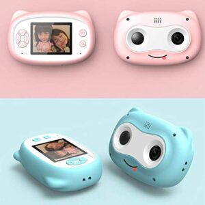 LKYBOA Children Camera Digital - Kids Mini Camera Toy Birthday Gift Portable（Blue,Pink） (Color : Blue)