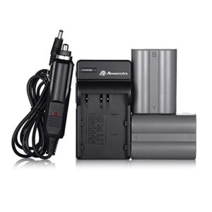 powerextra en-el3e 2x en-el3e battery & charger compatible with nikon d50, d70, d70s, d80, d90, d100, d200, d300, d300s, d700 d900 digital cameras (free car charger available)