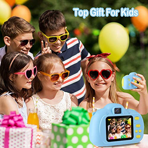 Kids Camera 1080p Hd Digital Video 8mp Camera 2-inch IPS Screen Selfie Micro Camera with 32gb Sd Card Rechargeable Children Camera Birthday New Year Toy Gifts (Pink)