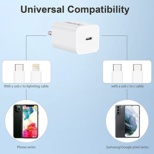 USB C Wall Charger, Miady 2.4A/5V Wall Charger Adapter Compatible for iPhone 14/14 Pro Max/13/13Pro/12/12 Pro, iPad AirPods Pro and More (Cable Not Included)