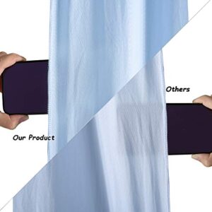 Baby Blue Backdrop Curtain for Baby Shower Parties Wrinkle Free Light Blue Curtains Backdrop Drapes Fabric Decoration for Birthday Party Photography 5ft x 7ft,2 Panels