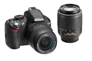 nikon d3100 14.2mp digital slr double-zoom lens kit with 18-55mm and 55-200mm dx zoom lenses (black) (discontinued by manufacturer)