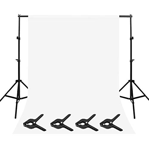 White Backdrop with Stand, White White Backdrop, Backdrop Stand。White Photo Backdrop with stand6x9 feet 1.8mx2.8m White Cloth Non-Reflective, Opaque Adjustable 2.6mx3m Photography Stand