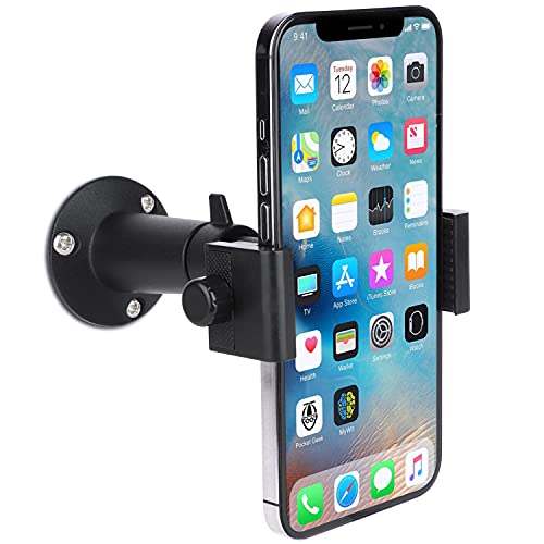 iTODOS Wall Mount Phone Holder Bracket with 360 Degree Adjustable Mount for iPhone / Samsung Galaxy / Nexus / HTC / LG Smart Phones and GPS Navigator, Compatible with 3.5 ~6.5 inch Width