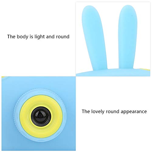 Qinlorgo Cartoon Digital Camera, ABS Convenient Baby Mini Camera with 1200mAh Battery for Child for Kids for Game for Video Recording(X500 Rabbit)