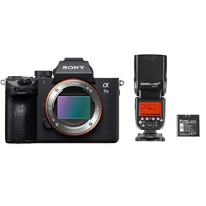 sony a7 iii mirrorless digital camera with flashpoint zoom li-ion r2 speedlight