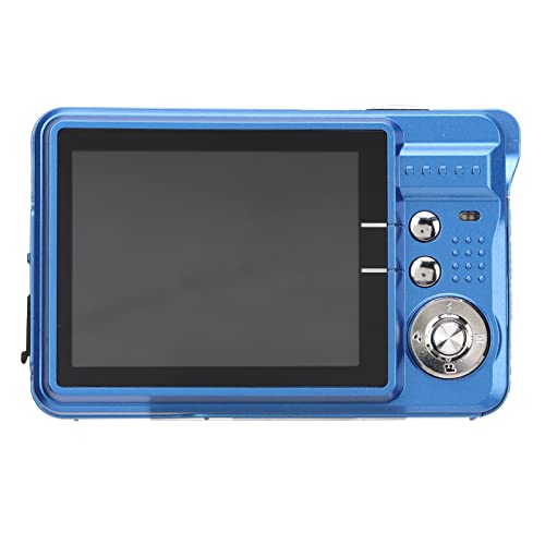 Digital Camera, Portable Rechargeable Battery 2.7 Inch LCD AntiShake 48MP 4K Compact Camera Builtin Fill Light for Photography (Blue)