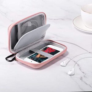 ULAK MP3 MP4 Player Case Bag Compatible with iPod Touch 7th/6th/5th Generation/Soulcker/Sandisk MP3 Player/G.G.Martinsen/Sony NW-A45 Fit for Earphones, USB Cable, Memory Cards, Glitter