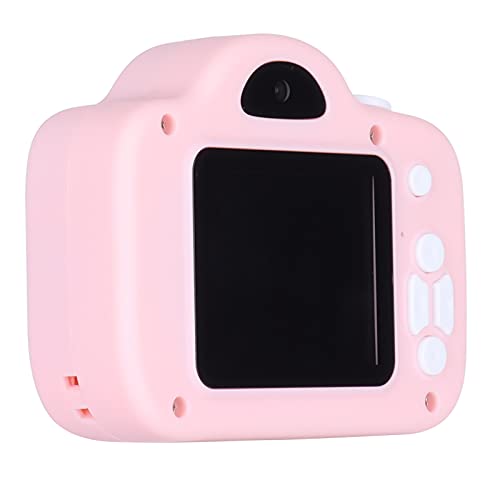 Zyyini Digital Camera, Child Camera, Mini Portable Camera, Educational Toy Camera, with Front and Rear Dual Cameras and IPS Screen, Support 1080P, for Videos(Pink)