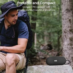 TOZO PA1 Bluetooth Speakers with 20W Stereo Sound, 25H Playtime, IPX7 Waterproof Portable Wireless Speakers with EQ Mode APP Control, Dual Pairing Two Speakers for Home, Outdoor Travel, Black