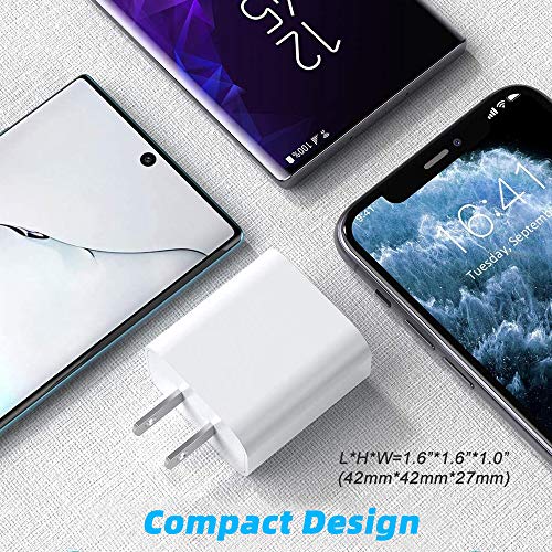 USB C Fast Wall Charger Compatible Google Pixel 6 5 4 XL 4a / 3a XL / 3 / XL / 2, 18W 3A PD Power Adapter and 3.3FT Type C to C Cable