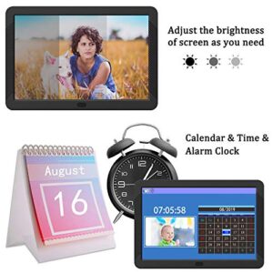 Atatat Digital Photo Frame with 1920x1080 IPS Screen, Digital Picture Frame Support Adjustable Brightness,Photo Deletion,1080P Video,Music,Slideshow,Remote,16:9 Widescreen (8 Inch)