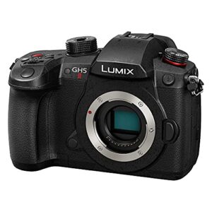 Panasonic LUMIX GH5 II Mirrorless Camera Body with Live Streaming with Extra Panasonic DMW-BLK22 Battery, Koah Pro Fulton Precision Camera Bag, and 64GB V90 UHS II SD Card Bundle (4 Items)