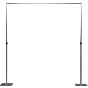 OnlineEEI, Adjustable Height Pipe and Drape Backdrop or Room Divider Kit, 7ft to 12ft High x 7ft to 12ft Wide, Premier Drape Not Included