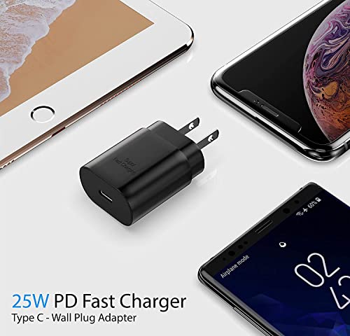 Galaxy S23 S22 Charger Block USB C 25W PD Super Fast Charger Type C Wall Plug Adapter Quick Charging Compatible with Samsung Galaxy S23/S22/S21/S20/Z Fold 3 5G/Z Fold 4/Note20/iPhone 14/iPad/Tablet