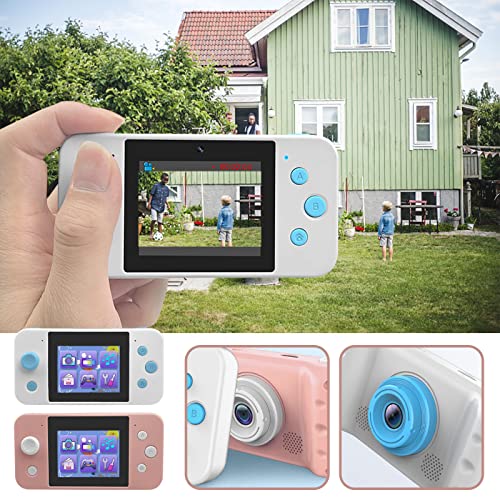 Lopunny 20MP Kids Camera with 32GB SD Card, Full HD 1080Pq Front and Rear Dual Cameras Digital Camera for Age 3-14 Boys and Girls Rechargeable Mini Camera with Puzzle Games for Students, Teens (Blue)