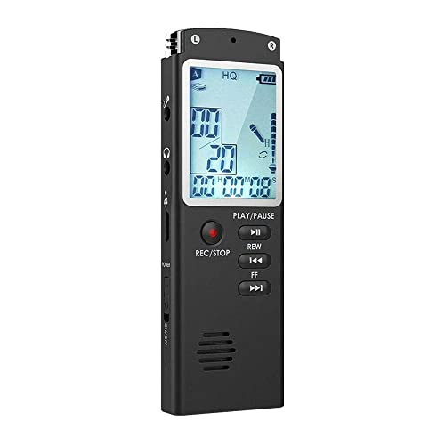 MMX Digital Voice Recorder Voice Activated Recorder with Playback - Upgraded Small Tape Recorder for Lectures, Meetings, Interviews, Mini Audio Recorder USB Charge, MP3