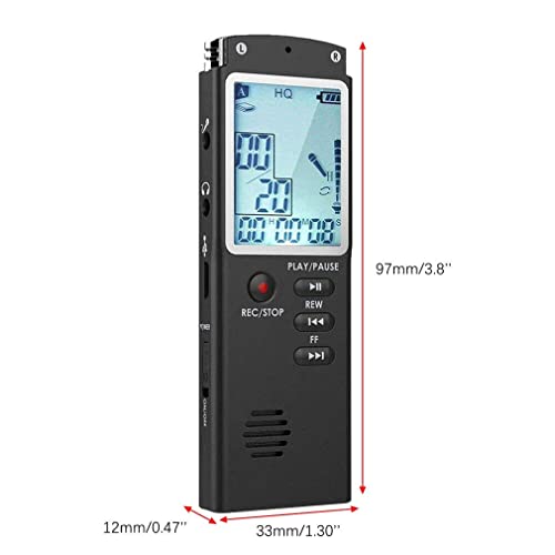 MMX Digital Voice Recorder Voice Activated Recorder with Playback - Upgraded Small Tape Recorder for Lectures, Meetings, Interviews, Mini Audio Recorder USB Charge, MP3