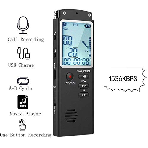 MMX Digital Voice Recorder Voice Activated Recorder with Playback - Upgraded Small Tape Recorder for Lectures, Meetings, Interviews, Mini Audio Recorder USB Charge, MP3