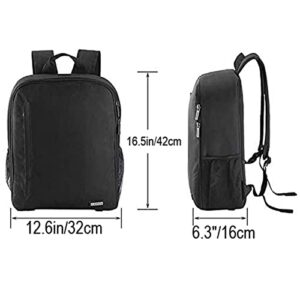 CADeN Camera Backpack Bag with Laptop Compartment 15.6" for DSLR/SLR Mirrorless Camera Waterproof, Camera Case Compatible for Sony Canon Nikon Camera and Lens Tripod Accessories Black