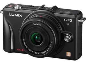 panasonic lumix dmc-gf2 12 mp micro four-thirds mirrorless digital camera with 3.0-inch touch-screen lcd and 14-42mm lens (black)