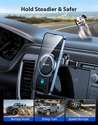 VICSEED for MagSafe Car Mount CD Slot & Air Vent [20 Strongest Magnets] Super Stable Magnetic Phone Holder for Car 360° HandsFree Metal CD Phone Mount for Car Fit iPhone 14 13 12 Pro Max Plus Mini All