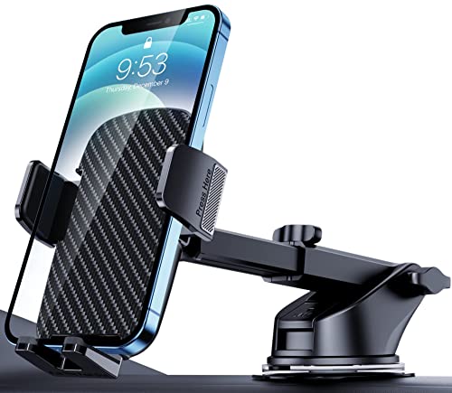 Phone Holder for Car [Military-Grade Suction] Phone Stand for Car Phone Holder Mount [Super Stable] Automobile Cell Phone Holder Car Mount for iPhone Universal Car Dashboard Mount Fit All Smartphone