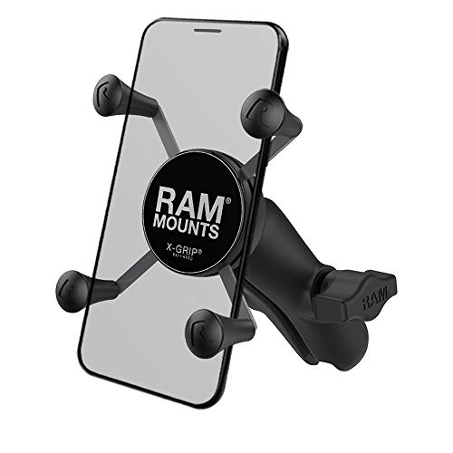 RAM Mounts RAP-HOL-UN7B-201U X-Grip Phone Holder with Composite Double Socket Arm(Medium) Compatible with RAM B Size 1" Ball Components