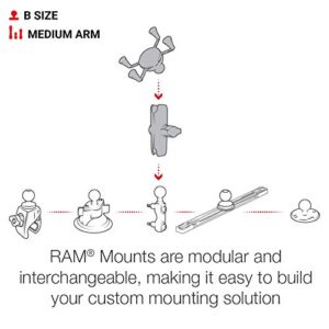 RAM Mounts RAP-HOL-UN7B-201U X-Grip Phone Holder with Composite Double Socket Arm(Medium) Compatible with RAM B Size 1" Ball Components