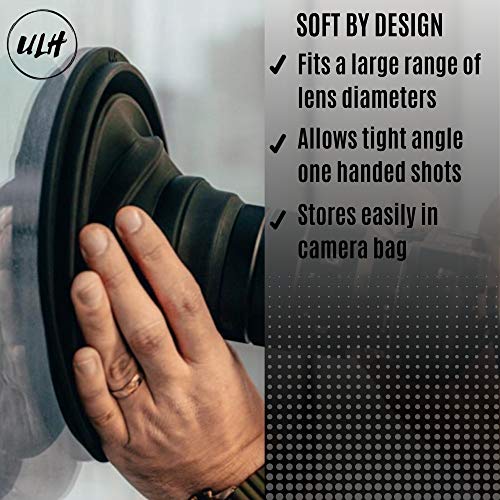 Original ULHgo Ultimate Lens Hood - Camera Lens Anti Reflection Lens Hood -Lens Skirt Antireflection - DSLR Rubber Lens Hoods - Fits 49mm to 82mm Lens Filter Thread - from Kickstarter