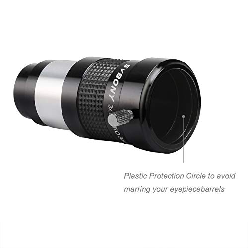 SVBONY 1.25 inches 3X Barlow Lens, Fully-Multi Coated achromatic Lens, Fully Metal Telescope Accessories for Astronomical Photography