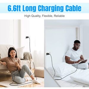 Adaptive Fast Charger Kit with USB Type C Cable 6.6ft Compatible with Samsung Galaxy S8/S9/S10/S10 Plus/S10E/ S20/S20 Plus/S21/S21 Ultra/S22/S22 Plus/S22 Ultra/Note 8/Note 9/Note 10/Note 20 2-Pack