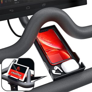 crostice phone holder compatible with peloton bike & bike plus, original design phone tray, holder for iphone , cell phone holder mount, accessories fit for most phone, baby monitor