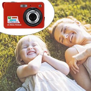 Niaviben Portable Digital Camera 18 Million Pixel High Definition Screen Mini Compact Camera for Home Selfie 2.7 inch Red