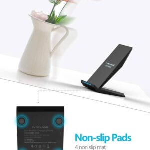 Fast Wireless Charger,NANAMI Qi Certified Wireless Charging Stand Compatible iPhone 14/13/12/SE 2020/11/XS Max/XR/X/8 Plus,Samsung Galaxy S23/S22/S21/S20/S10/S9/Note 20 Ultra/10 and Qi-Enabled Phone