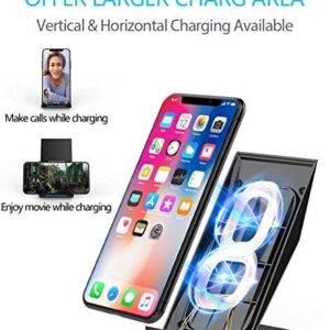 Fast Wireless Charger,NANAMI Qi Certified Wireless Charging Stand Compatible iPhone 14/13/12/SE 2020/11/XS Max/XR/X/8 Plus,Samsung Galaxy S23/S22/S21/S20/S10/S9/Note 20 Ultra/10 and Qi-Enabled Phone