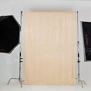 Kate 8FT×10FT Solid Beige Backdrop Portrait Photography Background for Photography Studio Children and Headshots Beige Backdrop Background for Photography Photo Booth