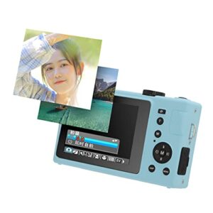 Vifemify 1080P Miniature Single Camera Portable Mirrorless Camera 16x Digitalmegapixels with 3-inch Display Underwater Camera(青い)