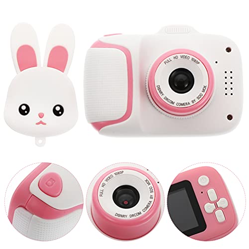 OSALADI Baby Toy Kids Cartoon Camera 1080P Toddler Video Children Digital Kids Cameras Cute Rabbit Anti- Drop Selfie Camera for Kids Birthday Gift Toddler Outdoor Toys